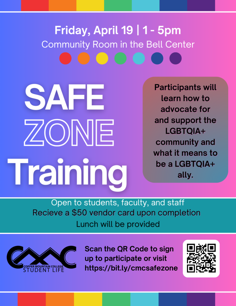SafeZone Training - Copper Mountain College