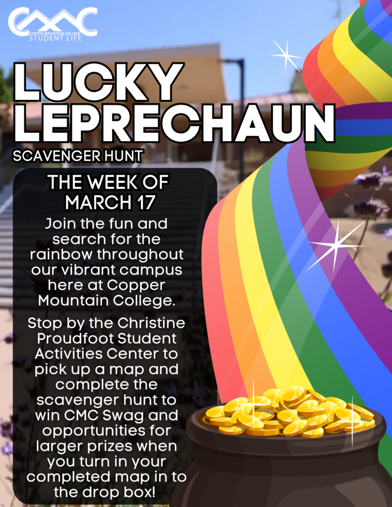 Lucky Leprechaun Scavenger Hunt - Copper Mountain College